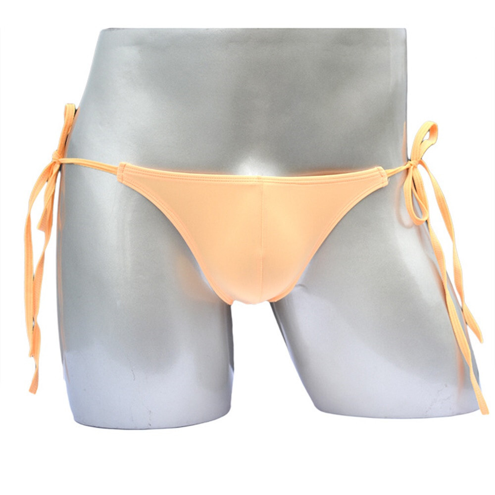 Mens Sexy Underwear Briefs Bikini Ice Silk Low Rise Comfy Underpants