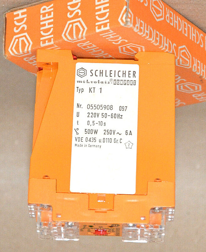 Schleicher Mikrolais KT 1 Zeitrelais KT1 Time Relay 220V 0,5-10s TIME ...