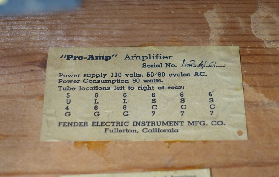 1950 Fender Pro Amp Vintage Tweed Amplifier TV Front | eBay