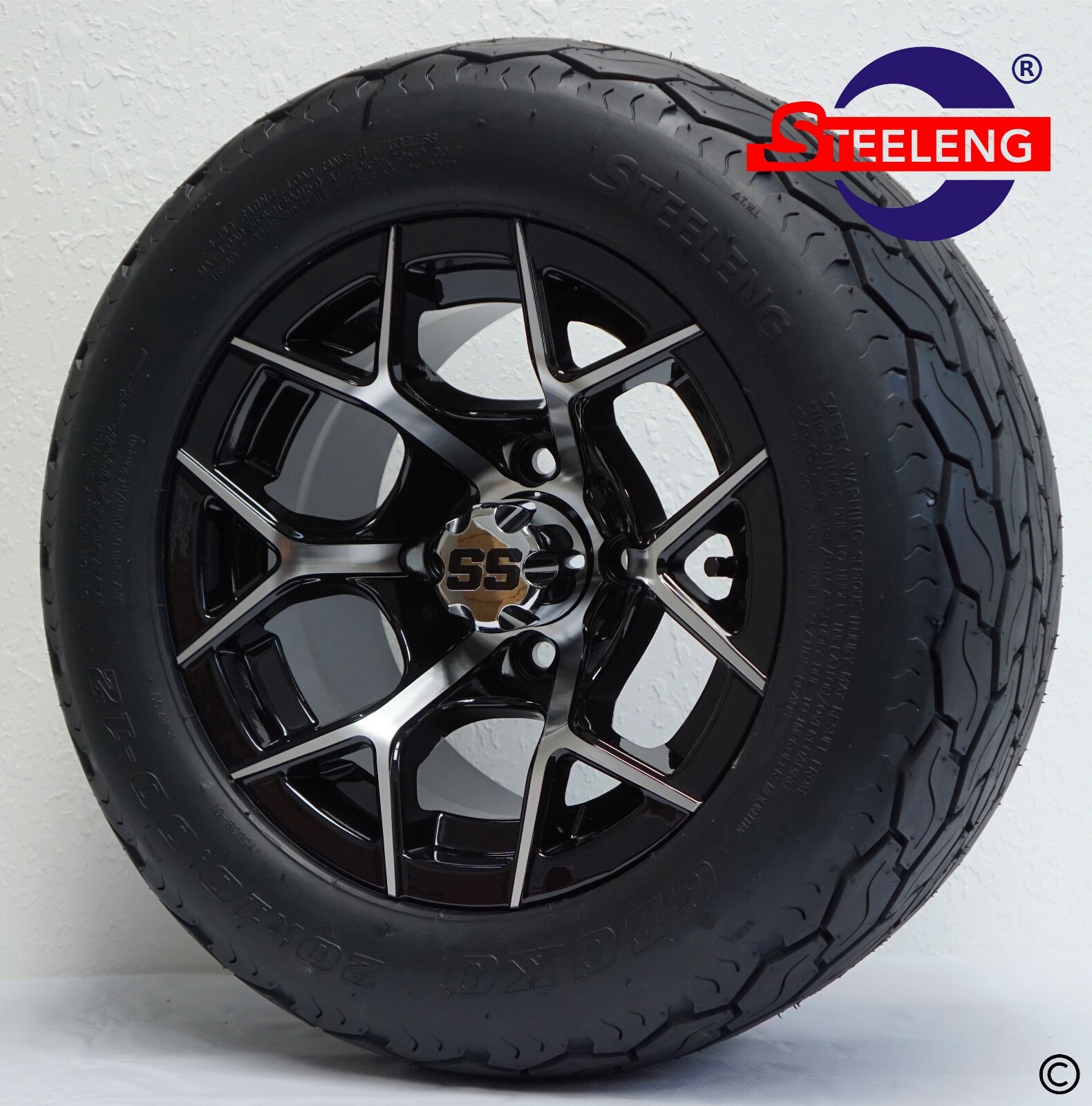 GOLF CART 12" RALLY WHEELS/RIMS and 20"x10"-12" GECKO TURF/STREET TIRES ...