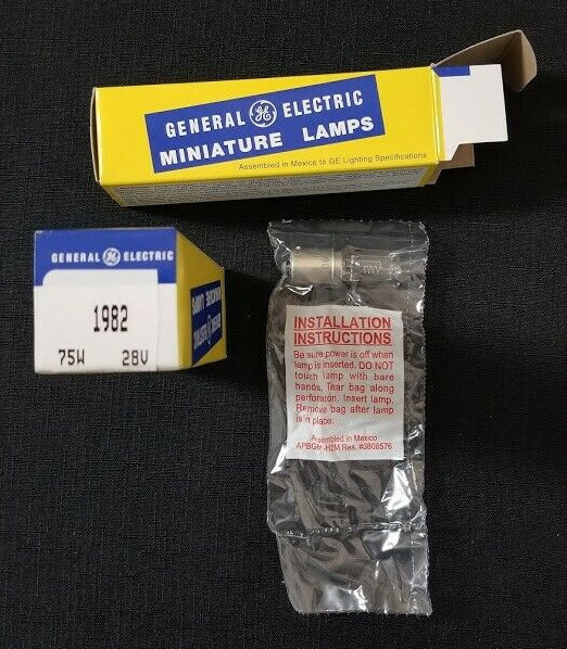 General Electric 1982 - 75w 28v Quartzline T3 BA15S Aircraft Bulb | eBay