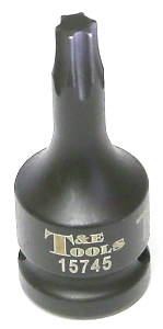 T45 1/2" Drive Torx-r Impact Sockets 60mm Length T&E Tools 15745 | eBay