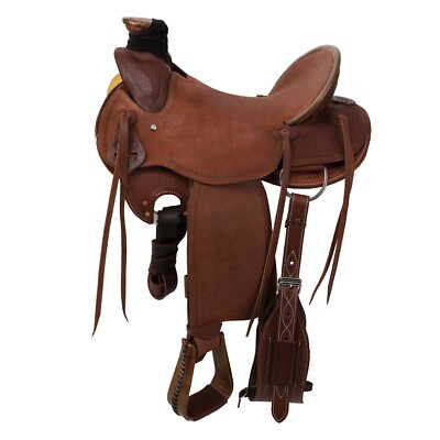 Signature Series Roughout Roper Saddle Back Cinch Full QH Bars 15" 16" 17" NEW | eBay
