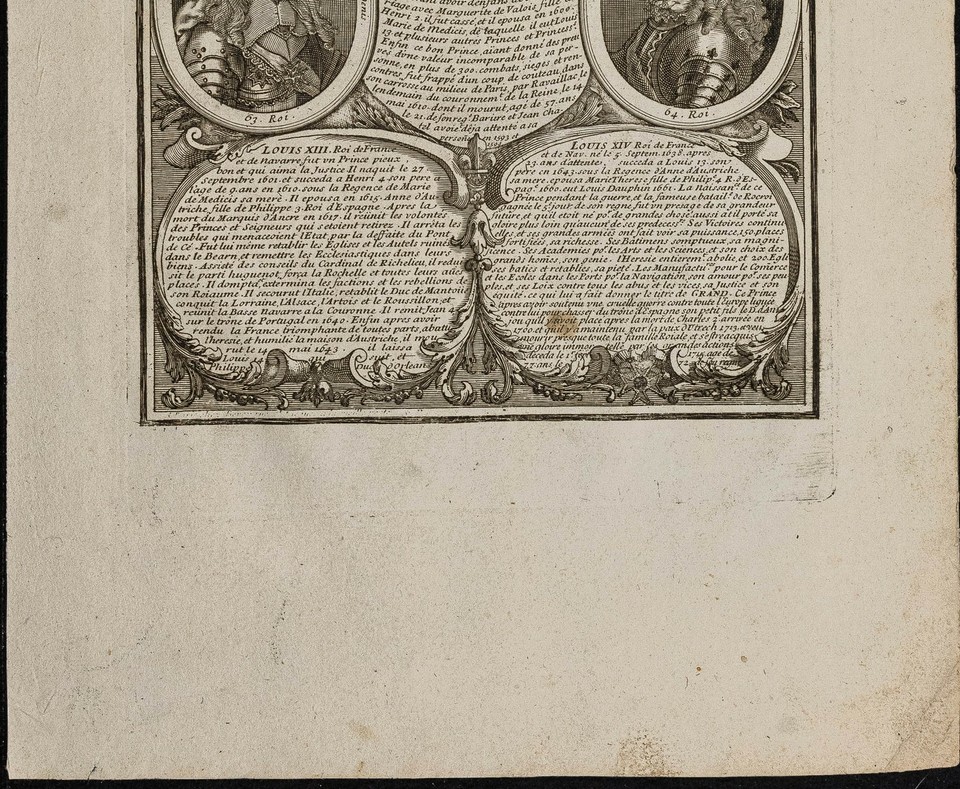 1750 - 3 Portraits Of The Kings Of France: Henri IV, Louis XIII And ...