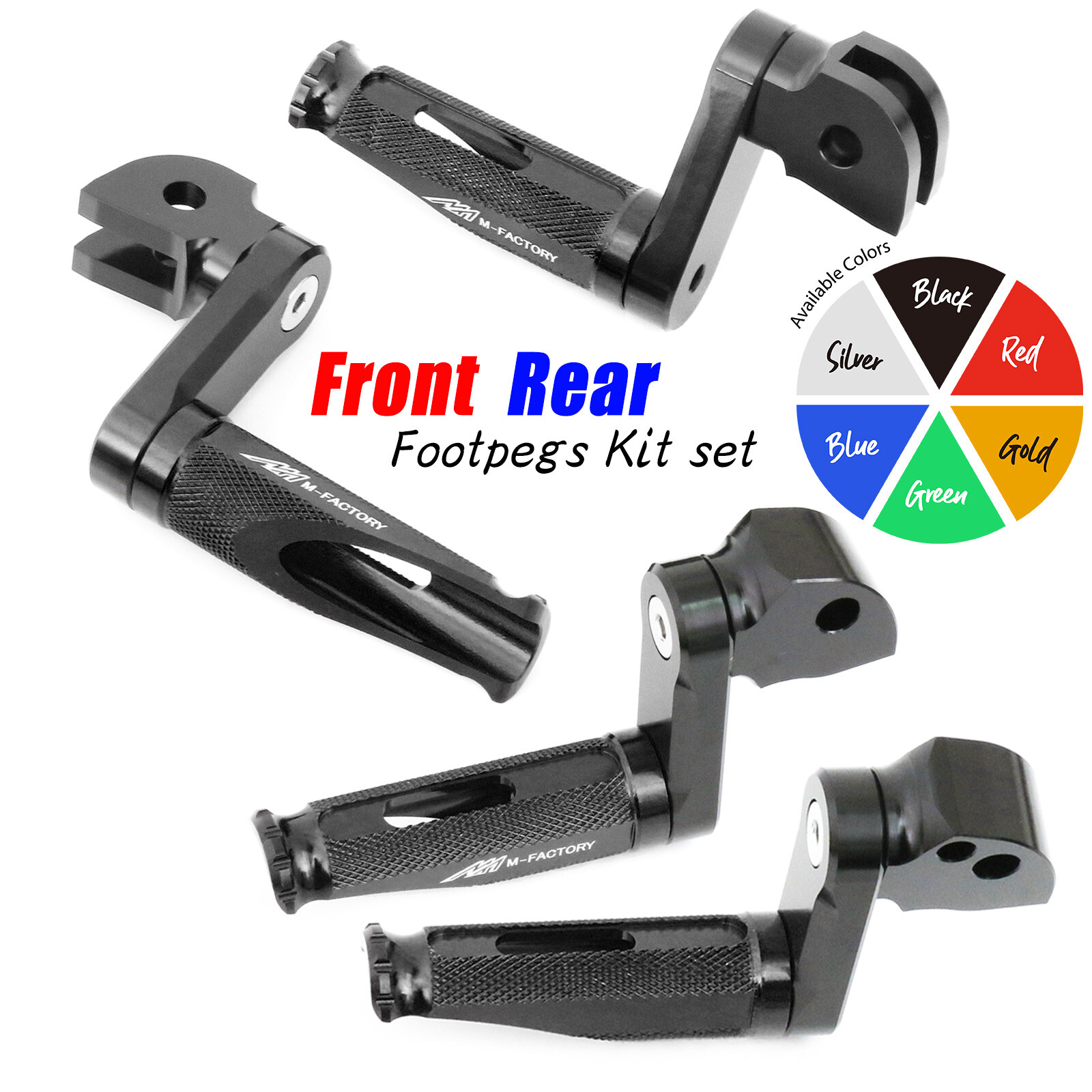 Black MFP Front Rear 40mm Lowering Foot Pegs For Z800 13 14 15 16 | eBay