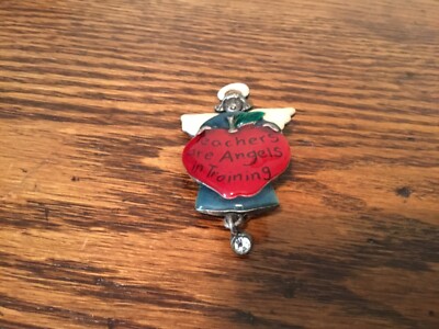 Vintage AJMC Pin / Brooch Teachers Are Angels in Training Apple Angel ...