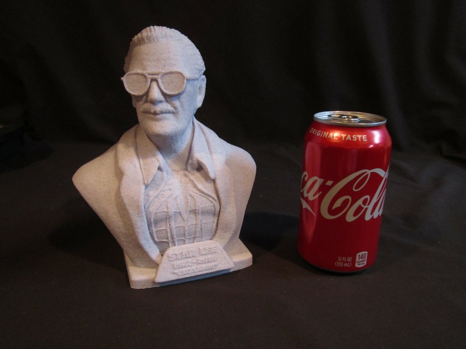 Large Stan Lee Memorial Bust (3d Printed Marble Finish) (Marvel Comics ...
