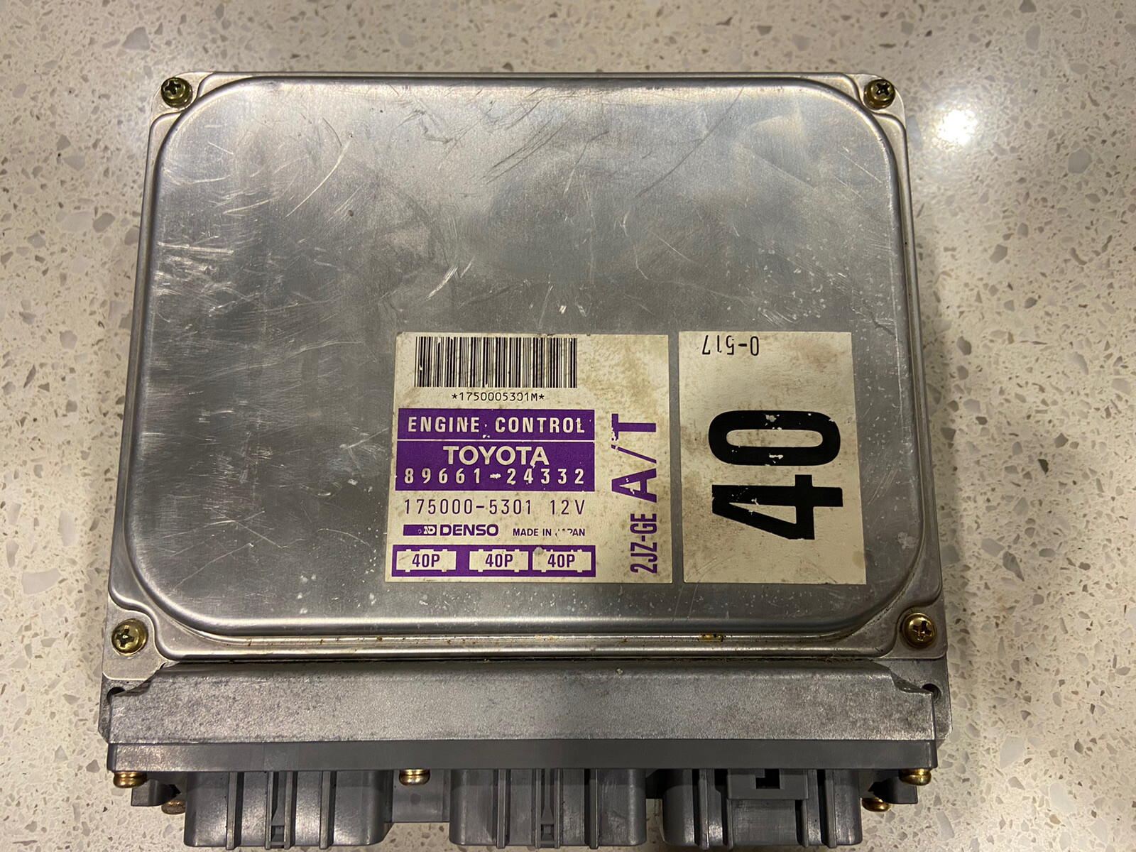 1993 LEXUS SC300 ENGINE COMPUTER ECU MODULE 89661-24332 6 CYL CA ...