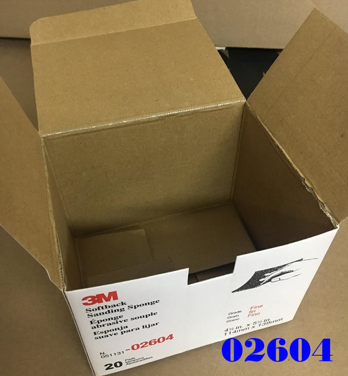 3M Sandpaper 2604 Fine Softback Sanding Sponge Paper Box Grade 320#-400 ...