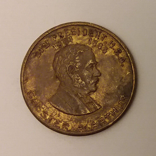 Chester Arthur 21st President Coin Medal Token 25mm | eBay