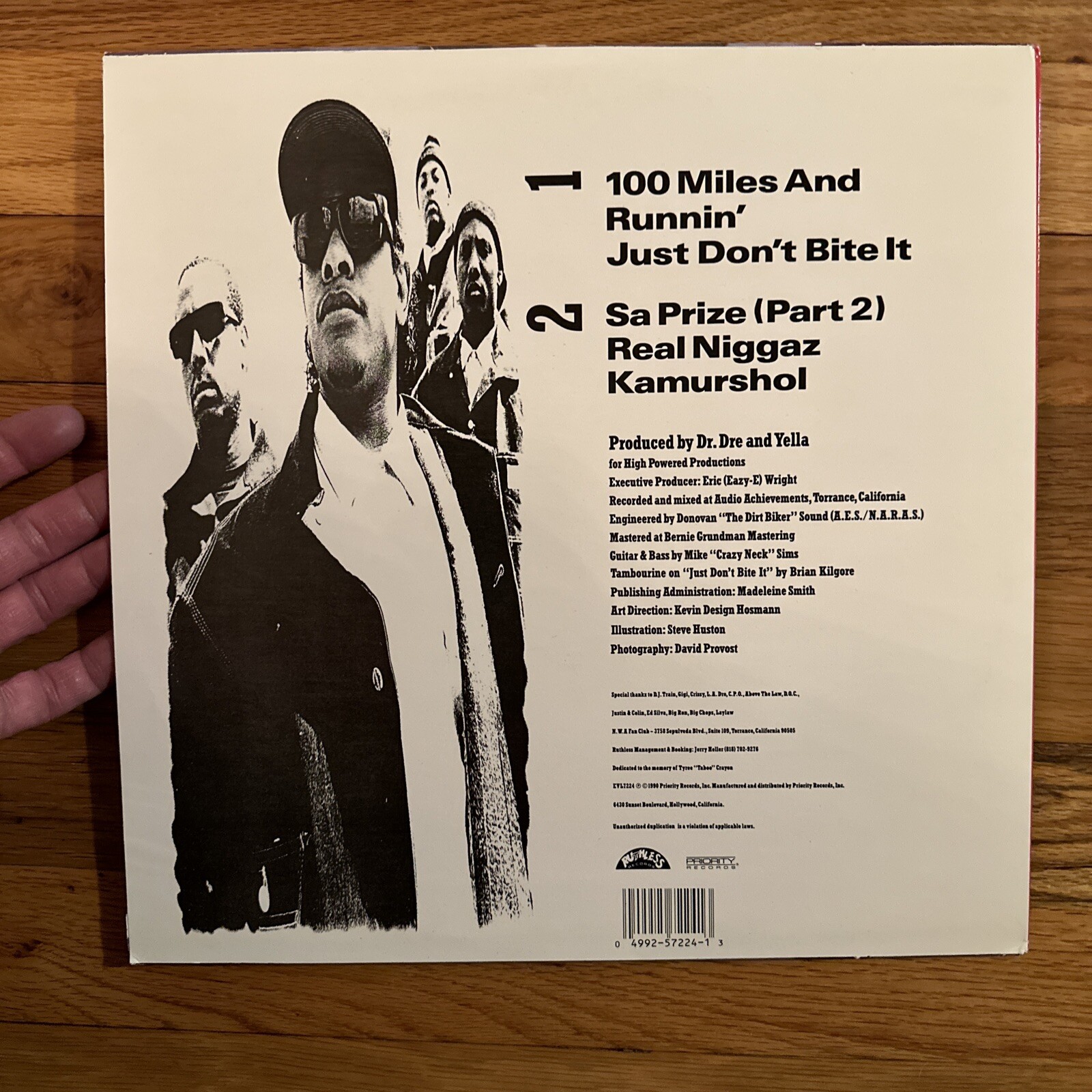 100 Miles and Runnin' [EP] by N.W.A (Vinyl, Aug-1990, Priority Records ...