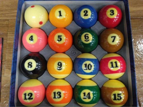 Super Aramith Pro TV Billiard Ball Set Pro-Cup Used Pool Balls Complete ...