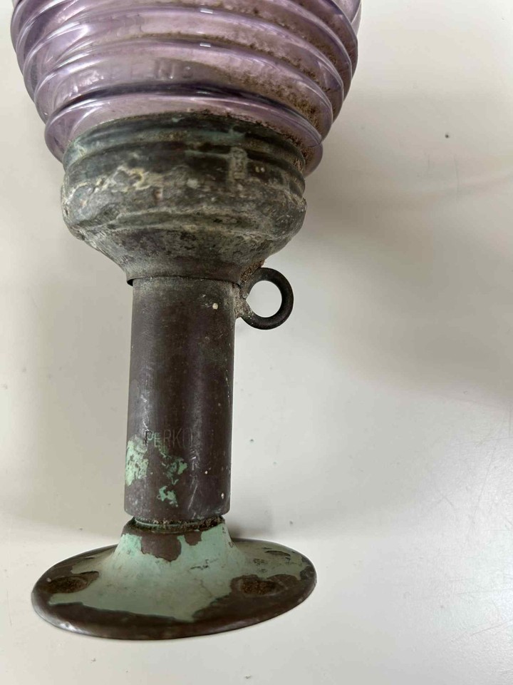 Vintage Perko Brass Stern Light Purple Beehive Glass | eBay