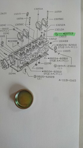 Datsun Bluebird 910, rear cylinder head core plug, L18 engines, new ...