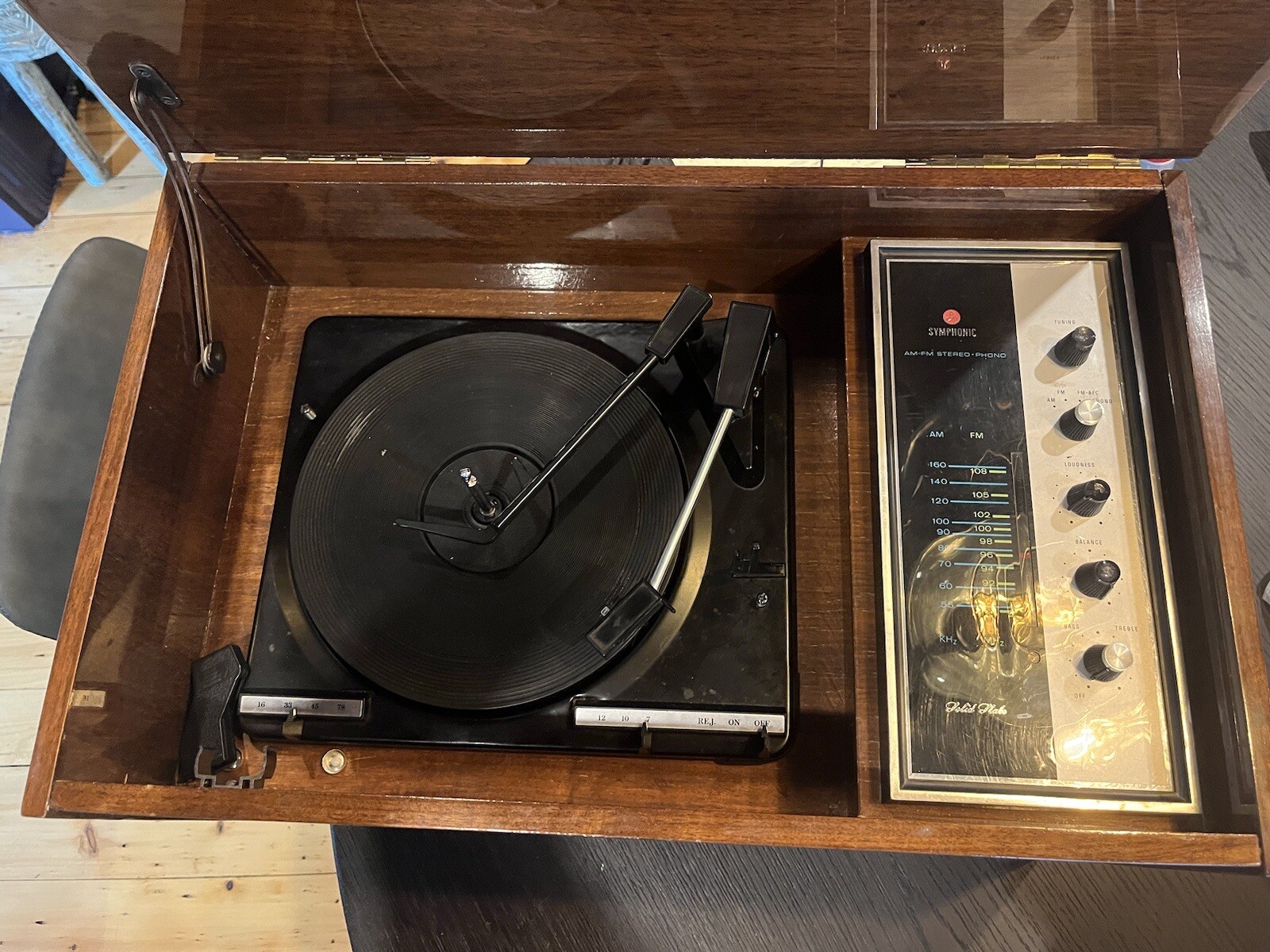 Rare Symphonic Model 6100 WA 25”Tabletop Radio. Mid-Century Modern ...