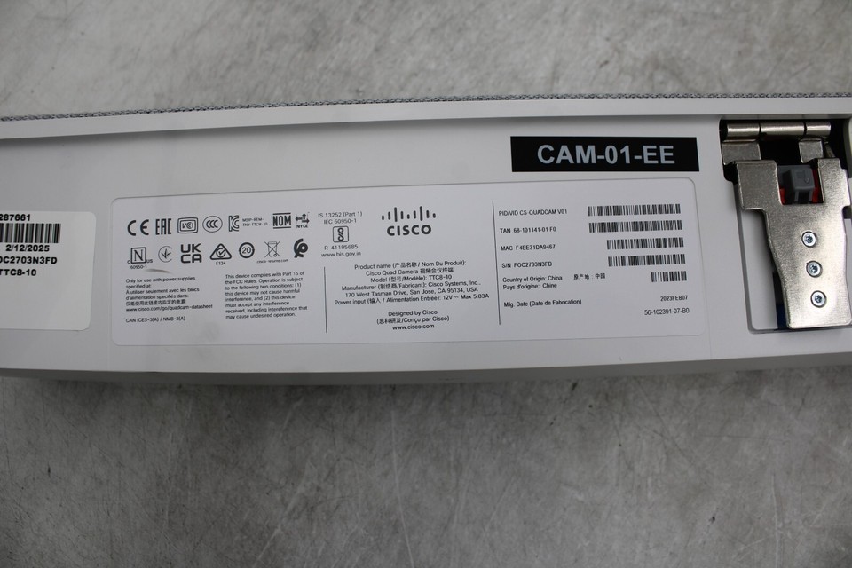 Cisco TTC8-10 Telepresence CS-QUADCAM-V01 Quad WEBEX Camera Conference ...