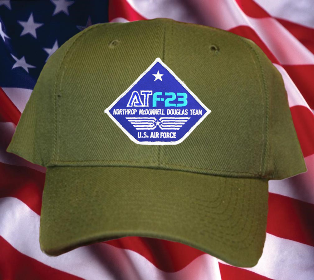 ATF-23 GREY GHOST HAT PATCH CAP YF-23 BLACK WIDOW STEALTH FIGHTER WING ...