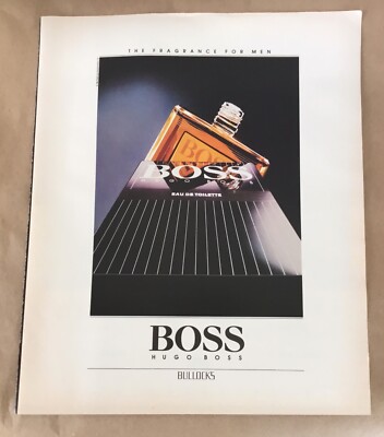 Hugo Boss 1989 print ad large promo retro 1980s perfume men’s cologne ...