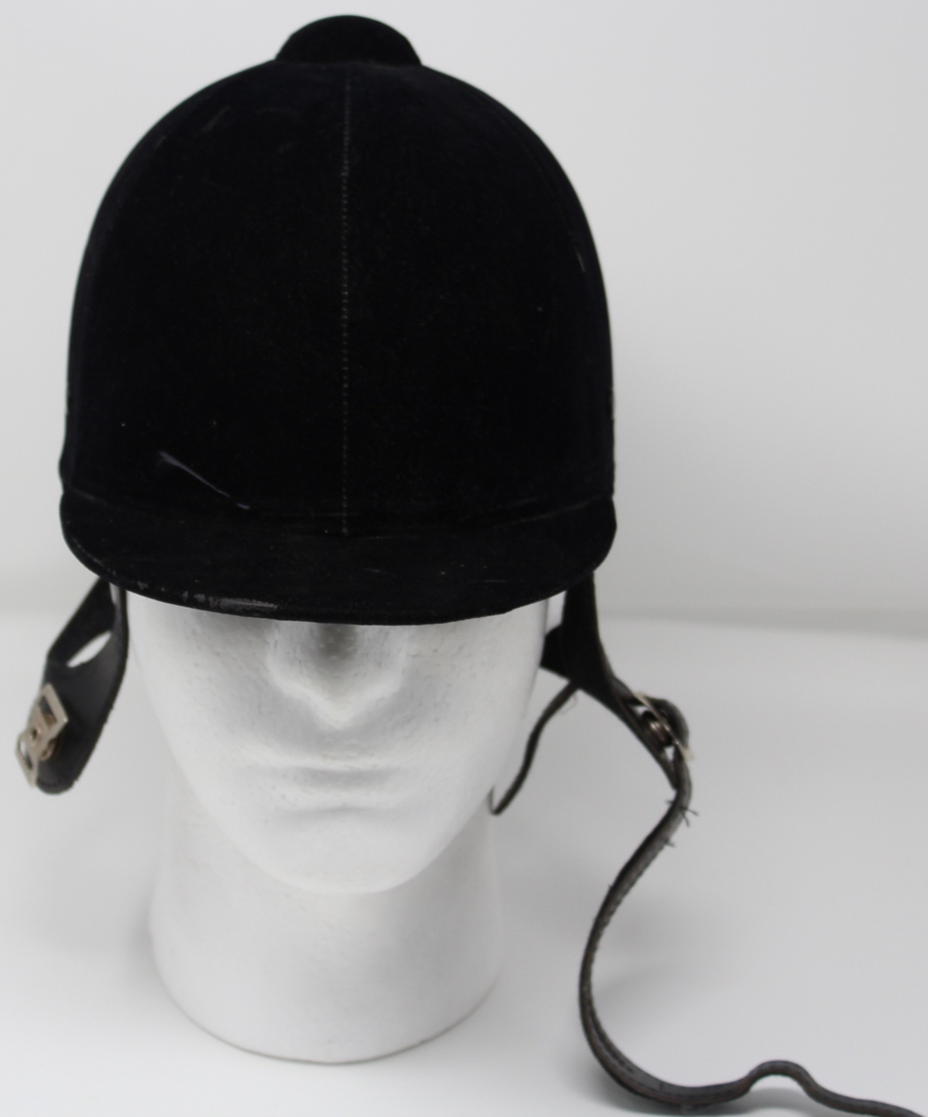 Vintage 1970s ABS Shell Epsom Horse Show Riding Cap Black Hat Size 6 5/ ...