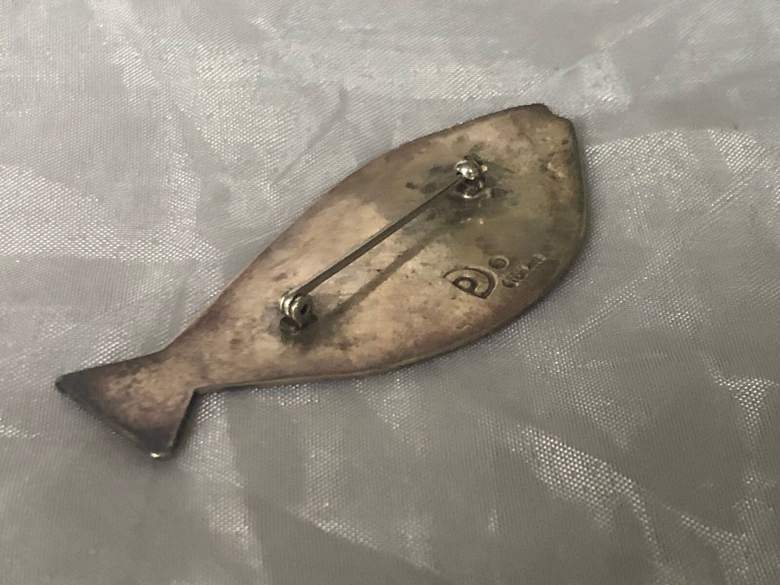 VINTAGE Sterling Silver Fish Brooch Pin Silver Fish P… - Gem