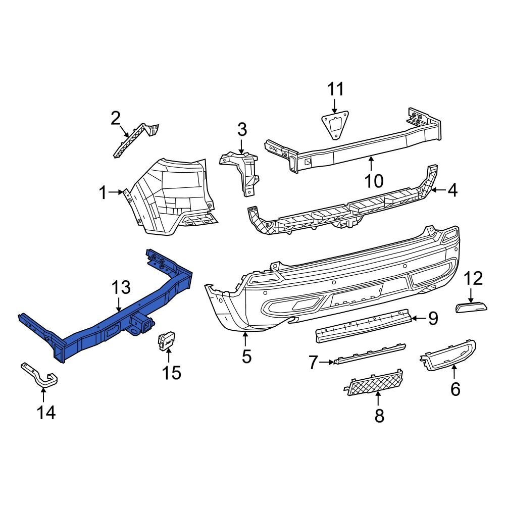For Jeep Cherokee 2014-2023 Jeep 82213349AD Rear Trailer Hitch for sale ...
