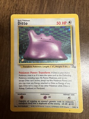 Pokémon TCG Ditto Fossil 3 Holo Unlimited Holo Rare | eBay