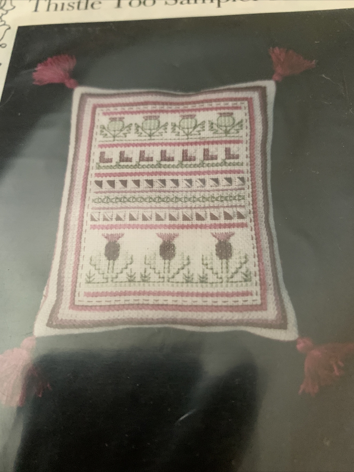 Periwinkle Promises Cross Stitch Thistle Too Sampler Directions/chart ...