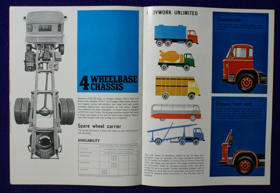 AUSTIN FJ ARTHUR ALSOP LTD TRUCK LORRY CHASSIS SPECIFICATION BROCHURE ...