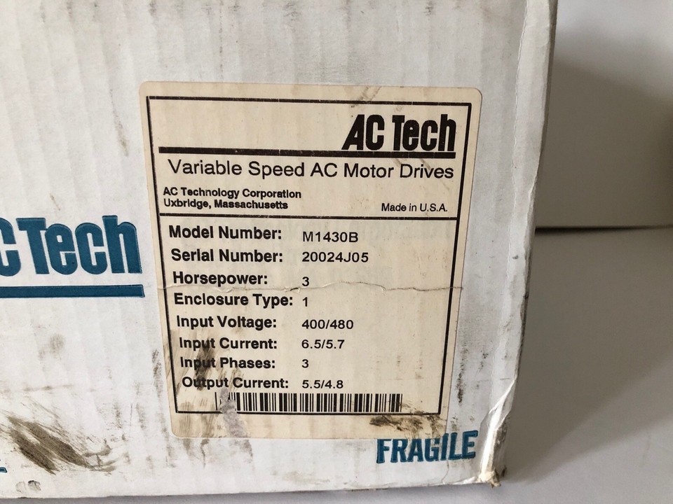 AC Tech VFD AC Motor Drive 3 HP NOS! Nice! | eBay