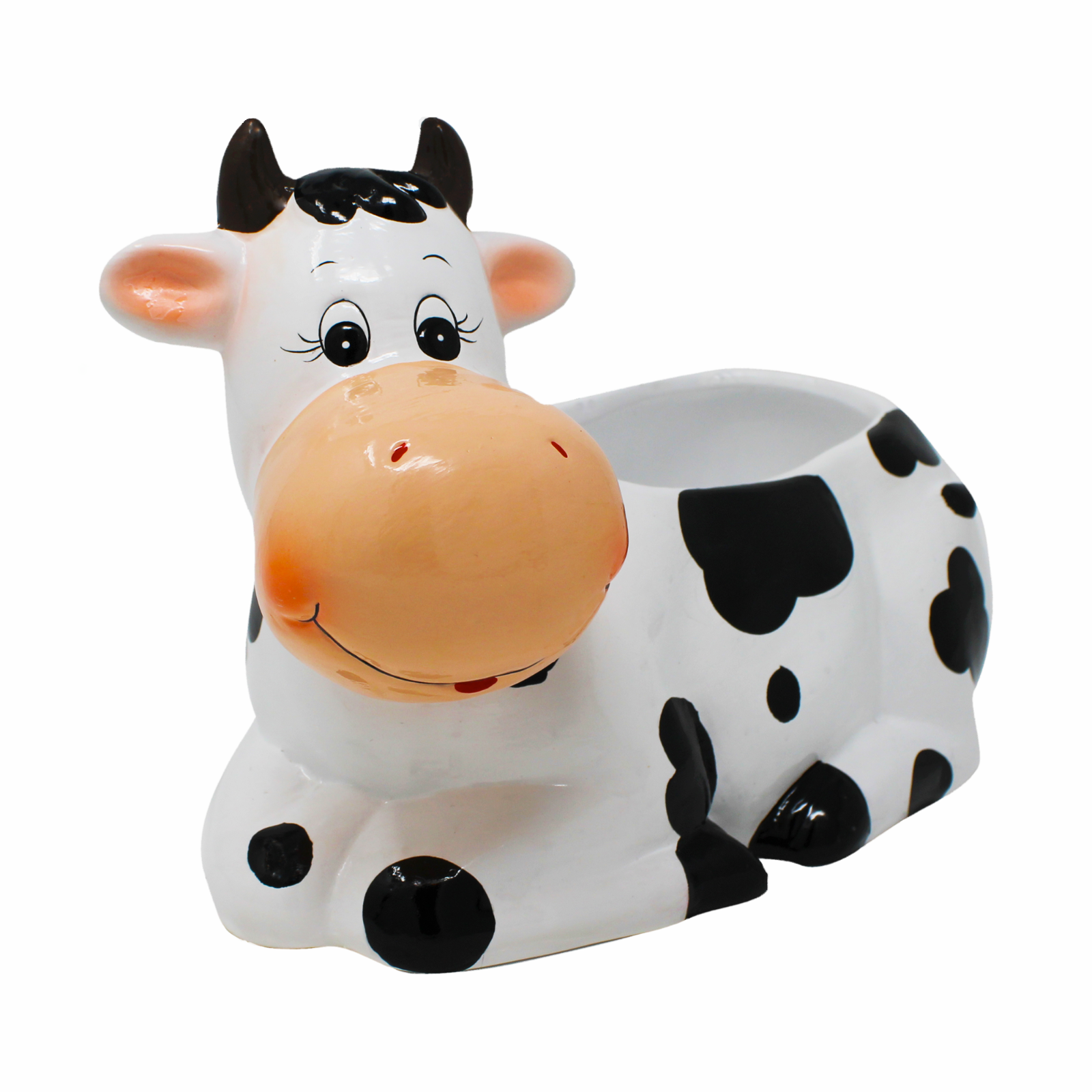 9-Inch Cow Planter Pot Holder for Small-Medium Plant, Cow Decor Planter ...