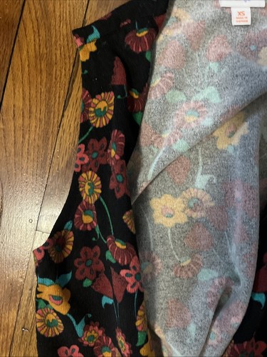 Lularoe Joy Long Sleeveless Best XS Flowers Hippy vintage Retro Cute As ...