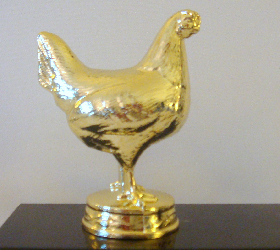 METAL CHICKEN PEN SET TROPHY CHICKEN CHICKEN TROPHY, 4 H CLUB TROPHIES ...