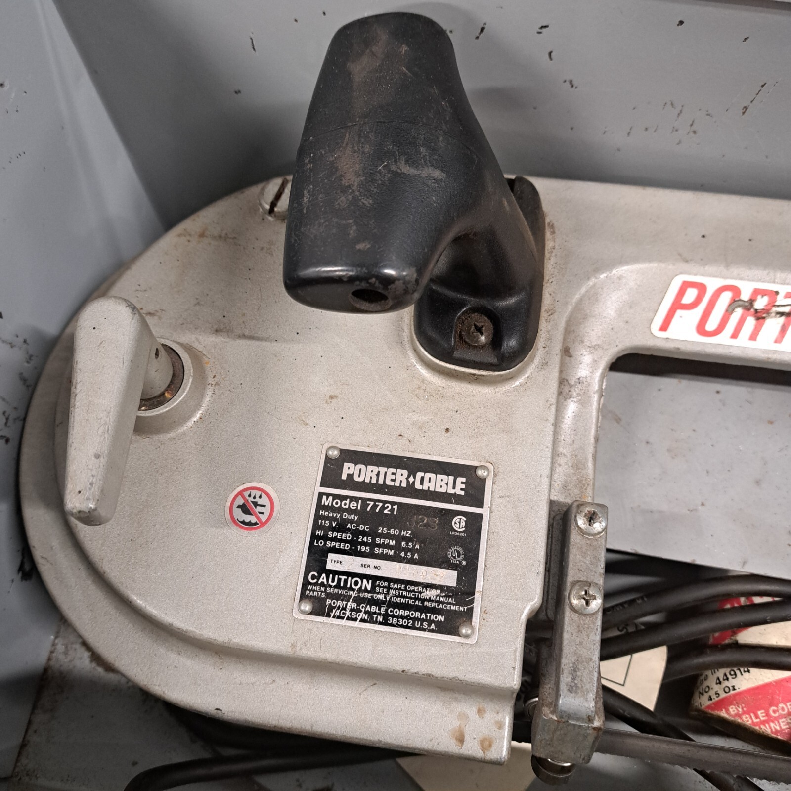 Porter Cable 7721 Porta-Band Two Speed Portable Band Saw Unable to test ...