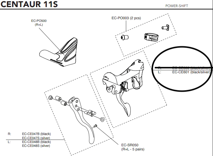 Campagnolo Centaur 10 Speed Left Hand Shifter Body EC-CE601 | eBay