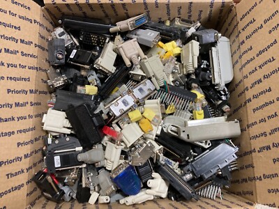 15lbs Gold Scrap Recovery Electronics Computer Telecom Connectors Cable ...
