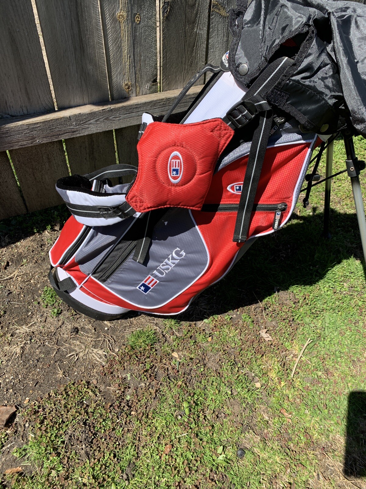 U.S. Kids Youth Golf Club Bag 54 Stand Carry Bag USKG UL54 Red/Gray ...