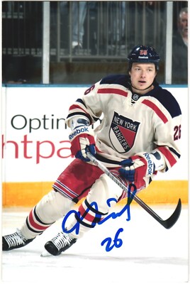 Ruslan Fedotenko Autographed 4x6 Color Photo New York Rangers #26 ...
