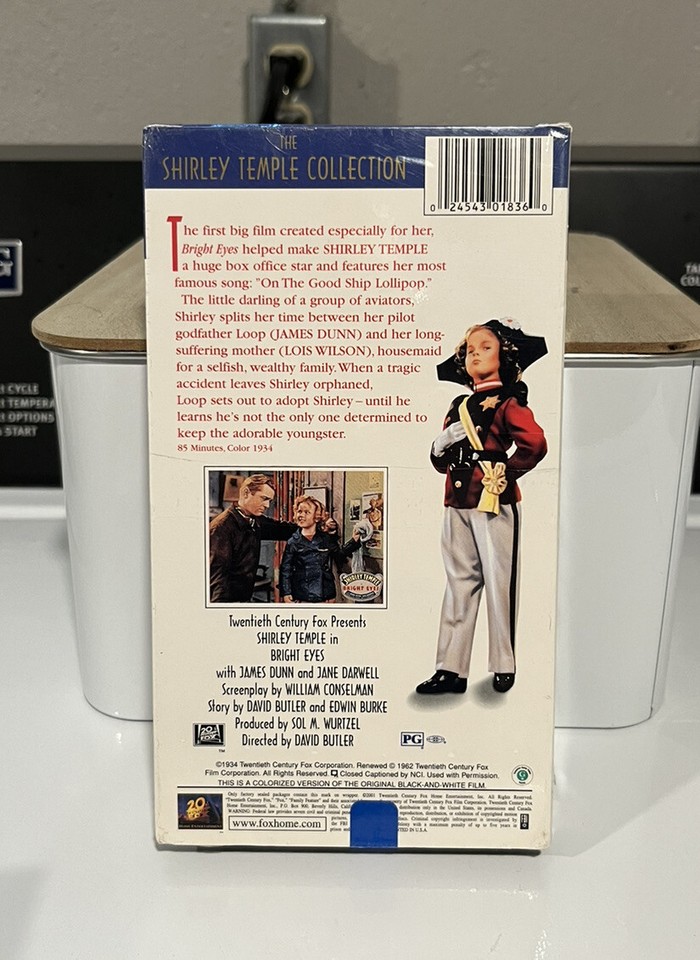 Bright Eyes Shirley Temple Vintage VHS 2001 VHS Colorized Version ...