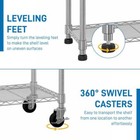 Rolling 6 Tier Storage Shelf Heavy Duty Storage Shelving Unit Metal ...