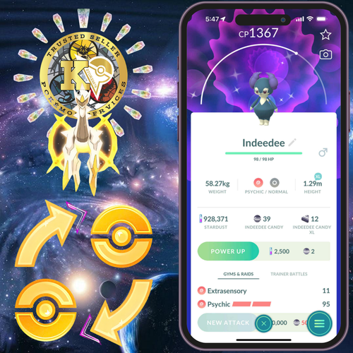 Pokémon—Trade—GO— Shiny Indeedee —Registered or Unregistered—Digital ...