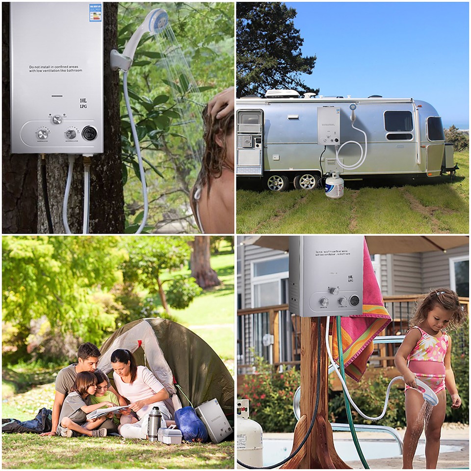 12L Portable Instant Gas Hot Water Heater LPG Camp Shower Boiler Caravan Horse | eBay UK