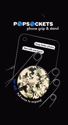 Authentic PopSockets Digital Camo Camouflage PopSocket Pop Socket Phone ...