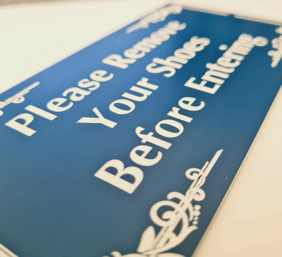 Please Remove Your Shoes Before Entering Sign Plaque Take Off No House ...