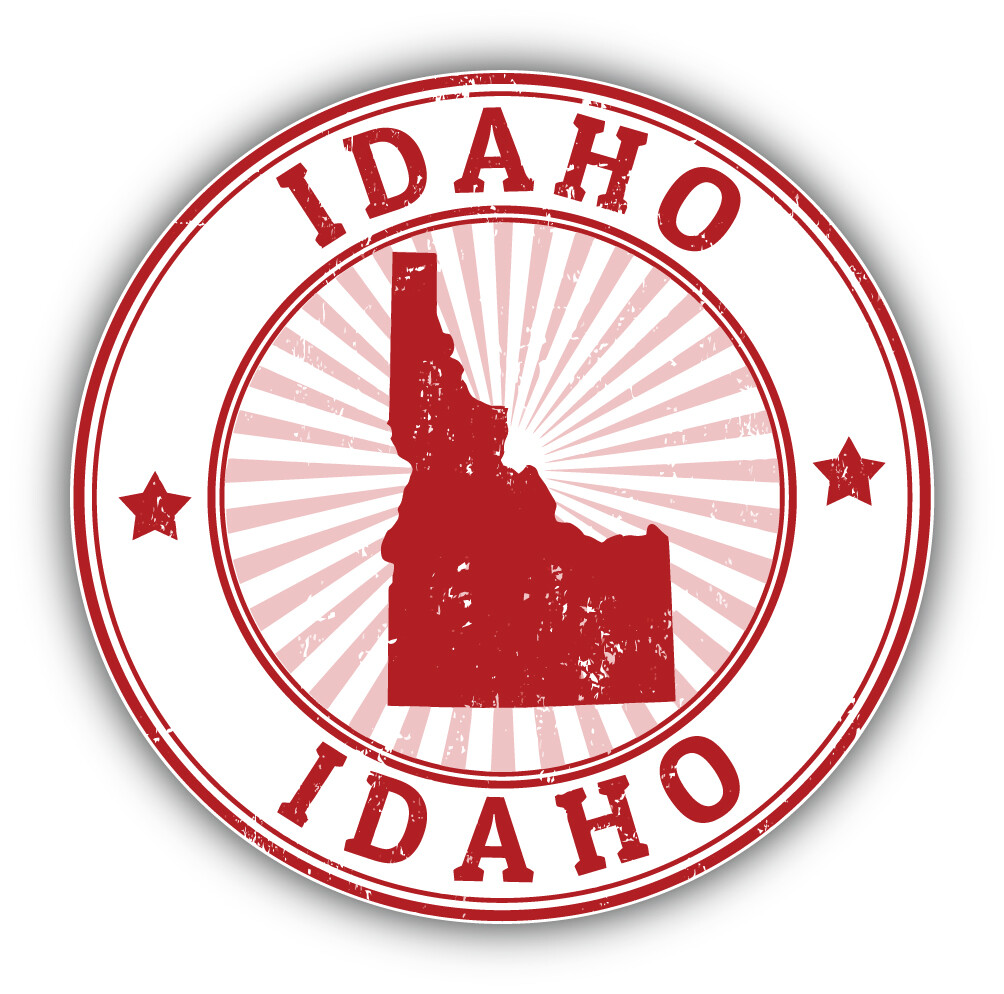 Idaho USA State Map Grunge Emblem Car Bumper Sticker Decal "SIZES" | eBay