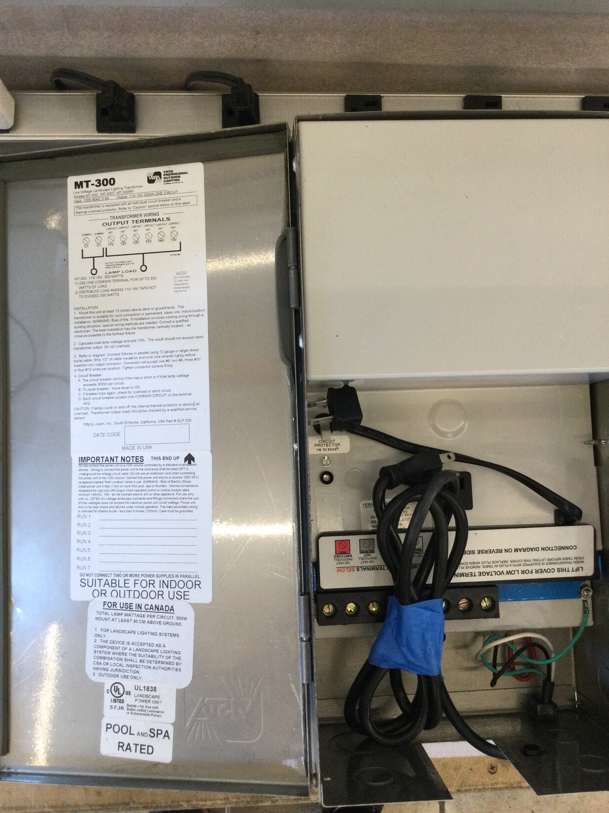 Vista MT-300 120V Input 11V-15V 300W Output LV Landscape Lighting ...