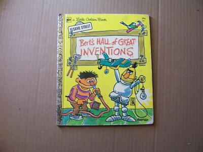 LITTLE GOLDEN SESAME STREET BERTS HALL OF GREAT INVENTIONS 321 1972 ...
