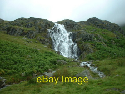 Photo 6x4 Waterfall near Grisedale Hause Town Head c2007 | eBay UK