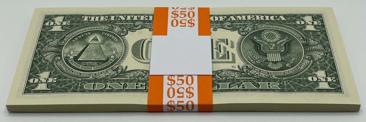 NEW Uncirculated ONE Dollar Bills Series 2021 $1 Sequential Bank Notes ...