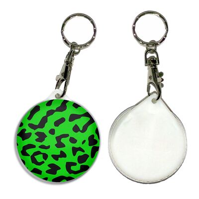 Green Leopard Print Key Ring Round Button Badge (55mm) | eBay UK