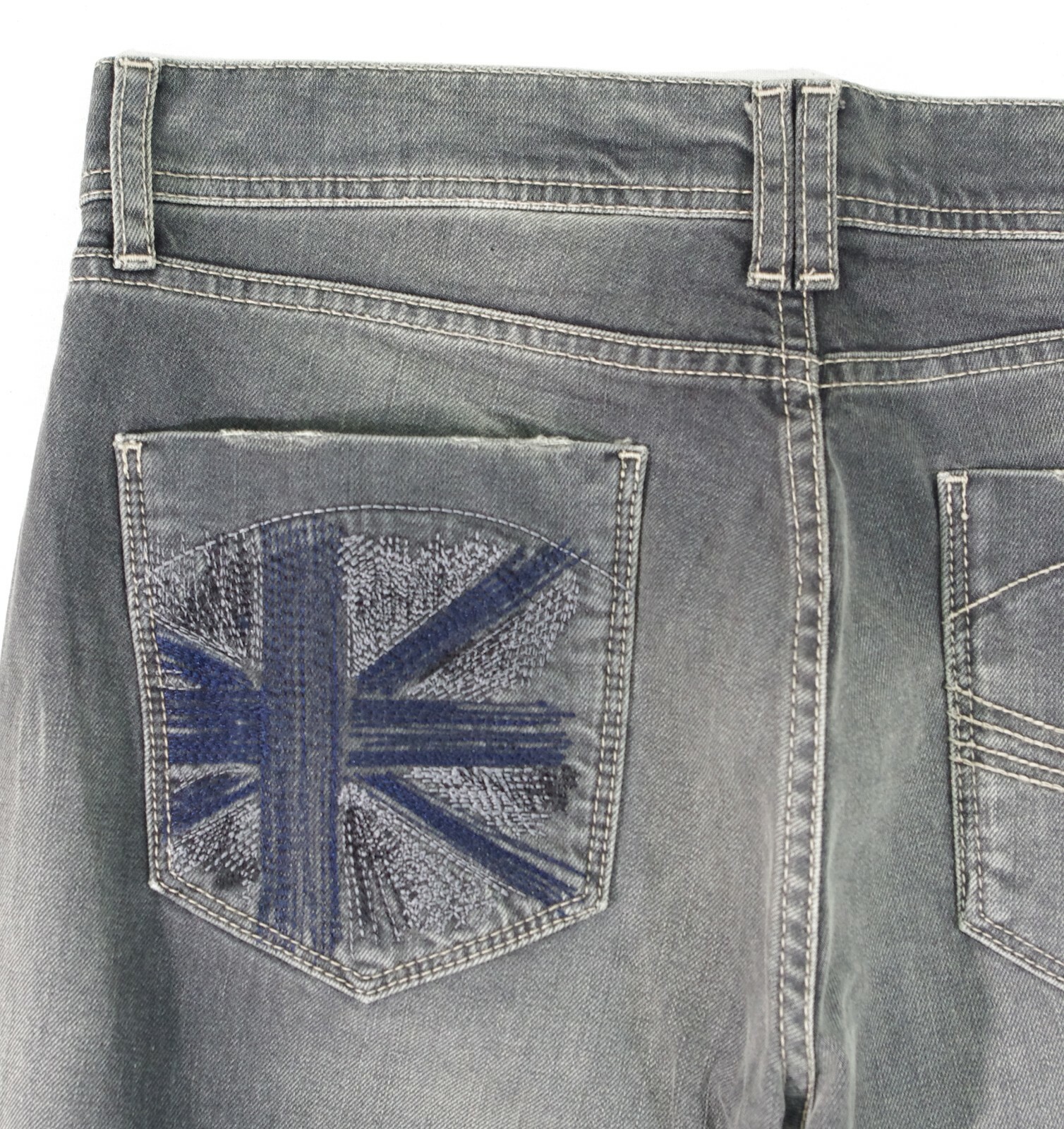 CHIPIE jeans gris coton stretch femme regular taille basse BAKER pant ...